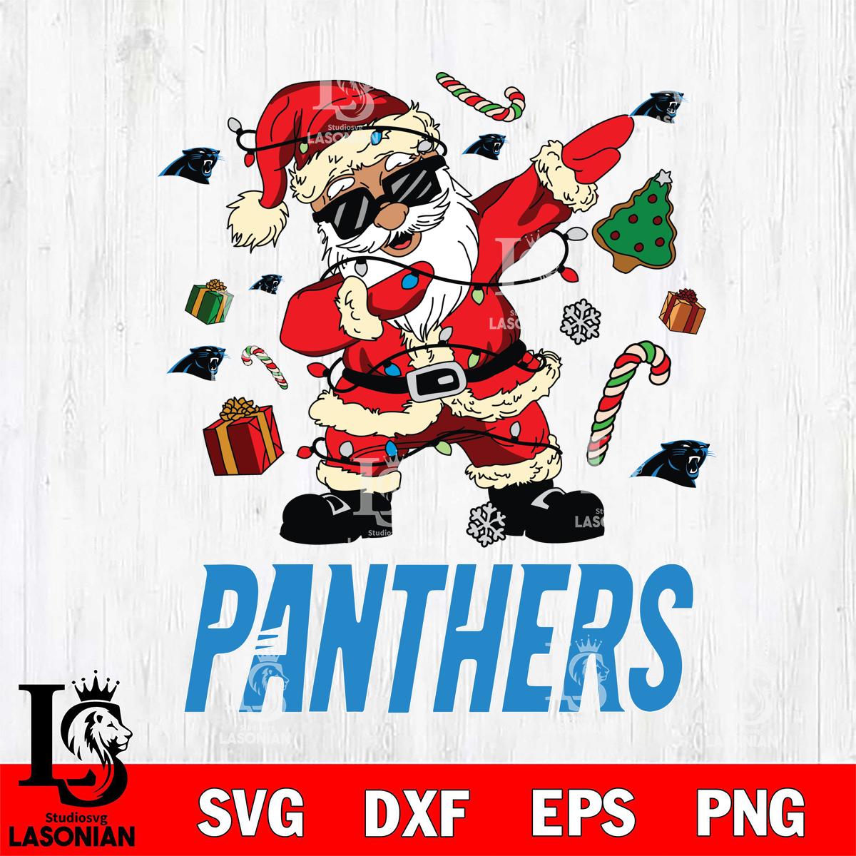 Carolina Panthers Santa Claus Football – lasoniansvg