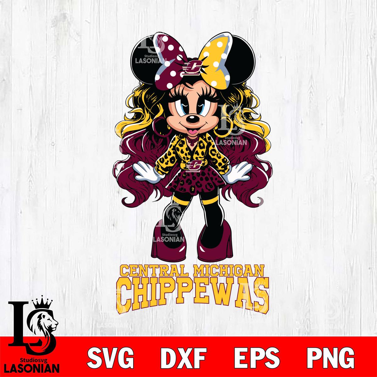 Central Michigan Chippewas Beauty Minnie Mouse – lasoniansvg