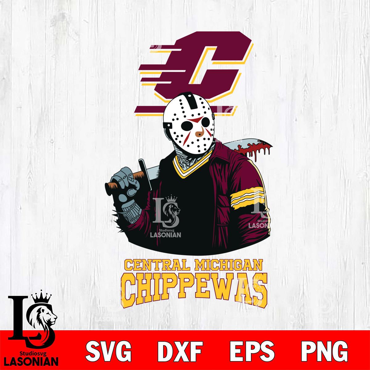 Central Michigan Chippewas Jason Voorhees 10 – lasoniansvg