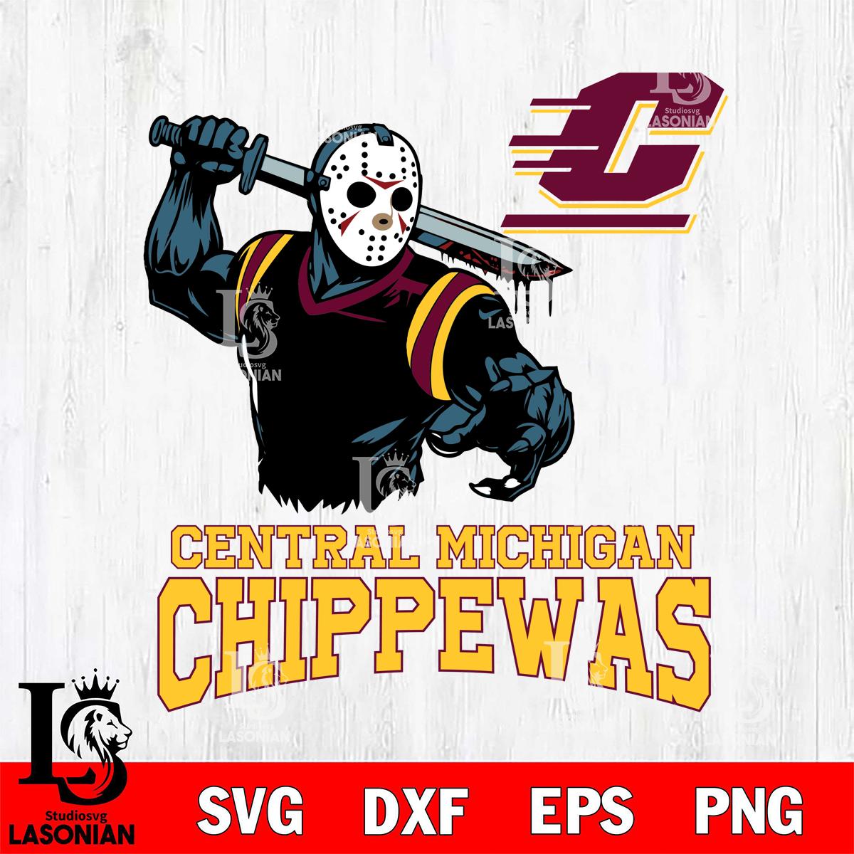 Central Michigan Chippewas Jason Voorhees 5 – lasoniansvg
