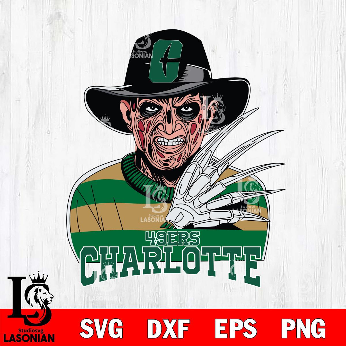 Charlotte 49ers Freddy Krueger Horror Halloween – lasoniansvg