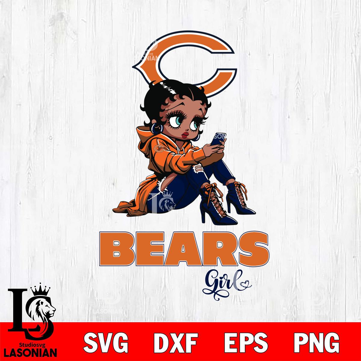 Chicago Bears Beauty Black Fan Girl Football – lasoniansvg