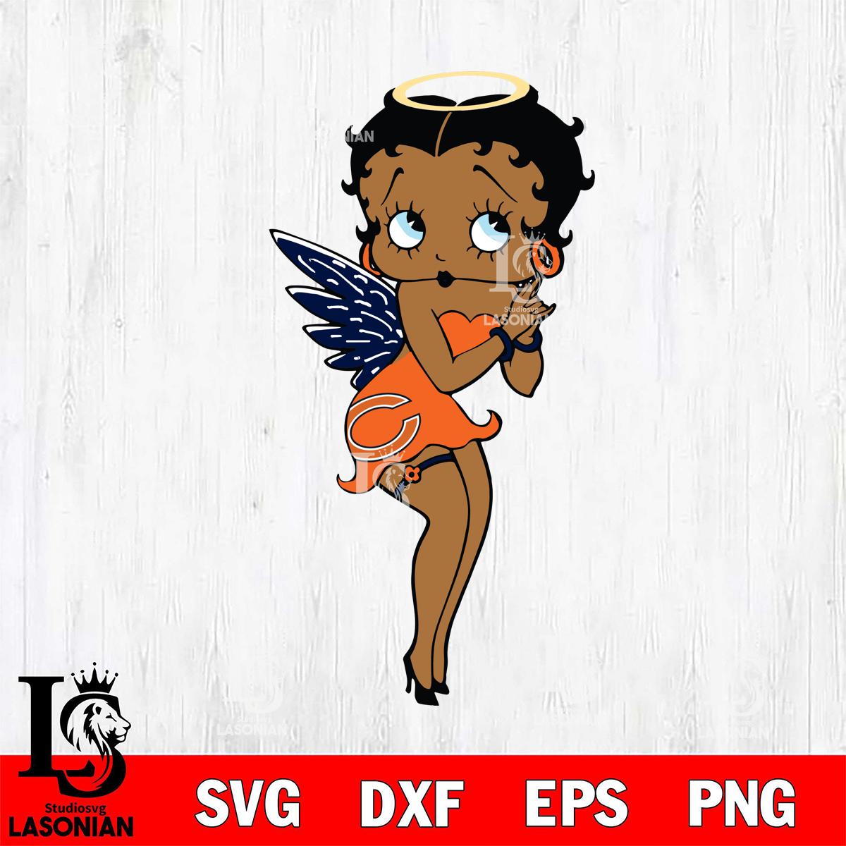 Chicago Bears Betty Boop Angel SVG – lasoniansvg