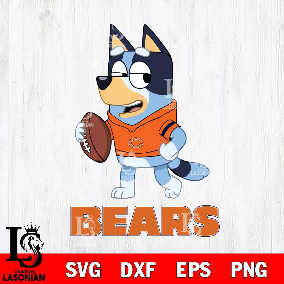 Chicago Bears Bluey Football Sport – lasoniansvg