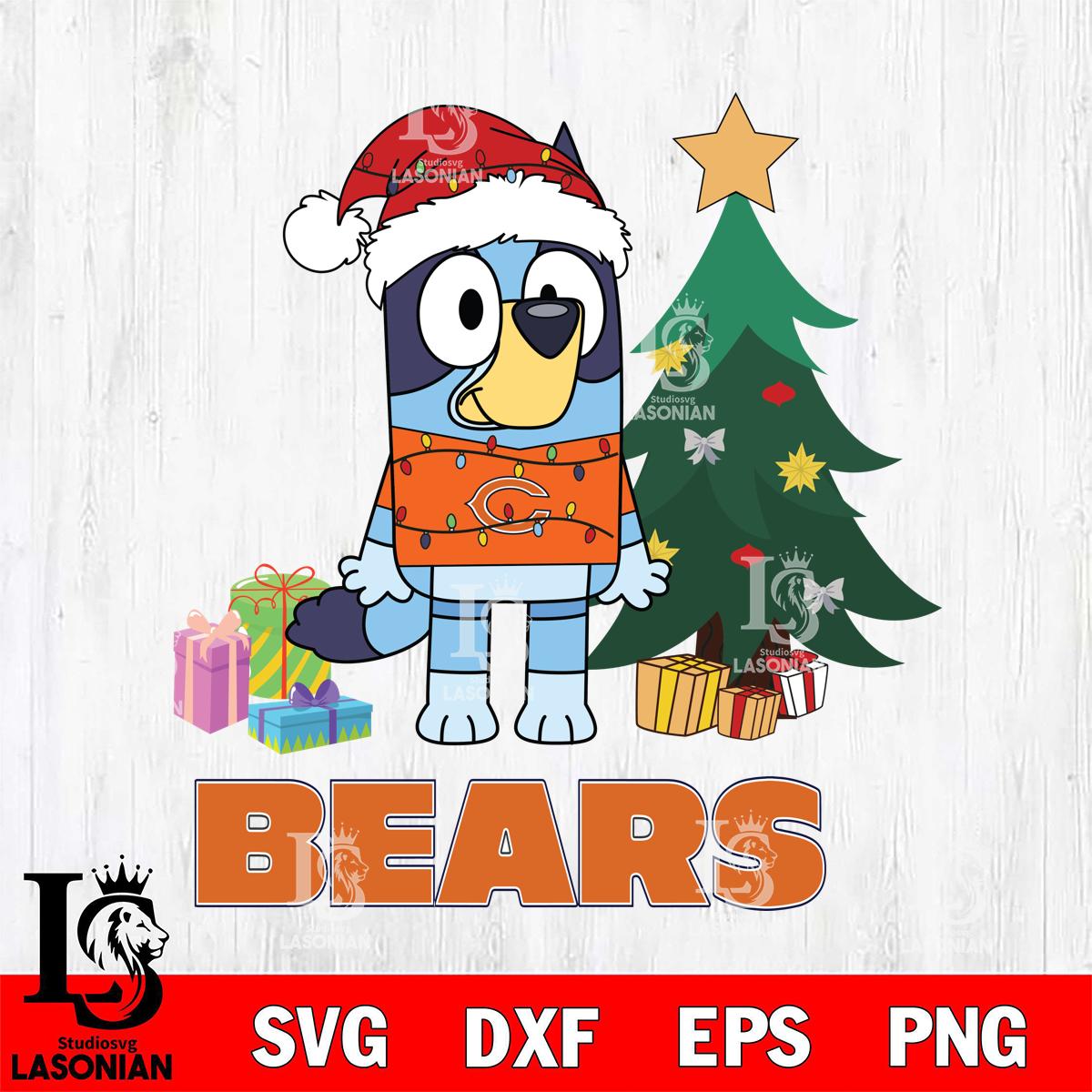 Chicago Bears Christmas Bluey Tree Sport – lasoniansvg