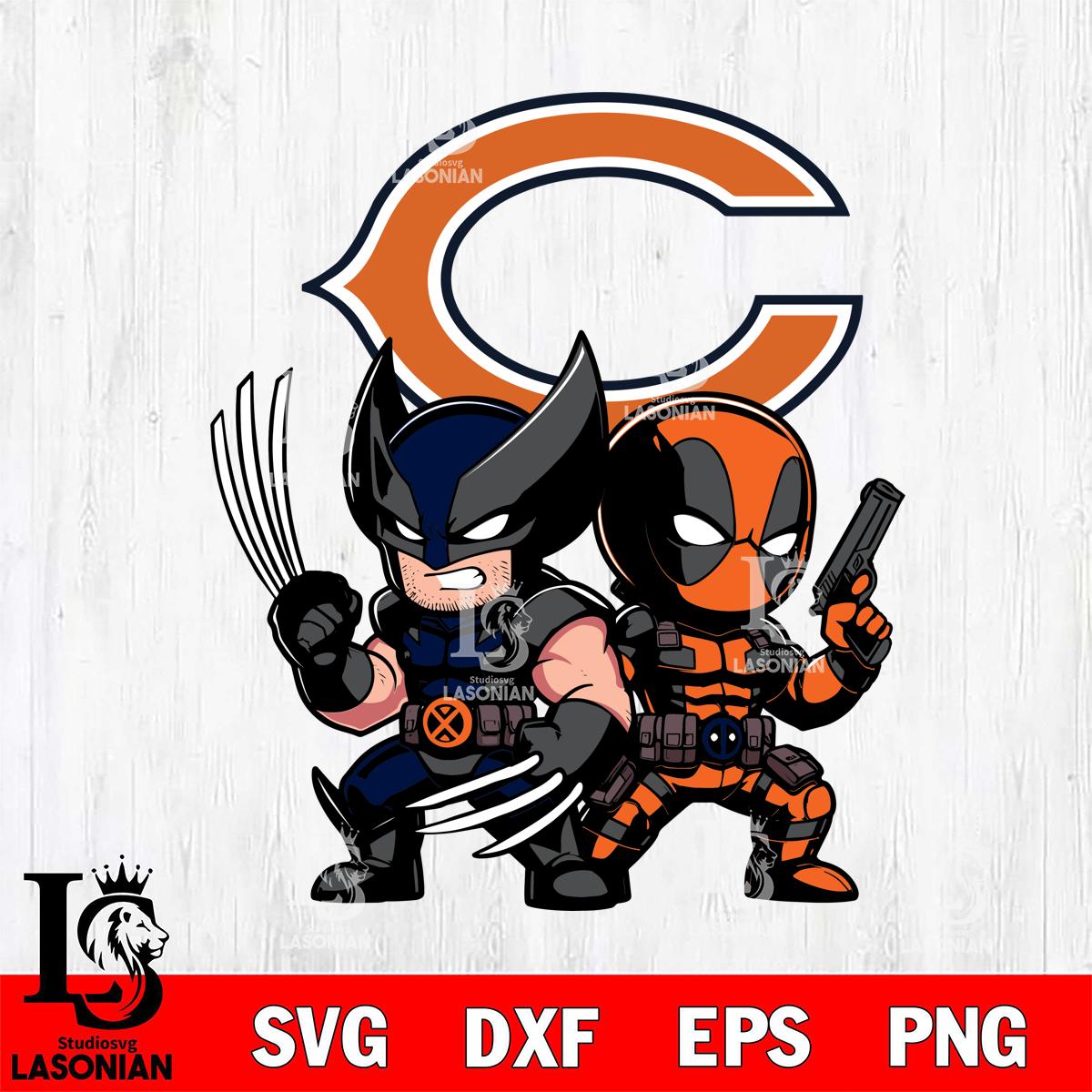 Chicago Bears Deadpool And Wolverine – lasoniansvg