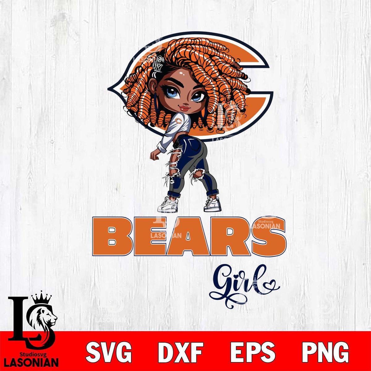 Chicago Bears Fan Girl – lasoniansvg