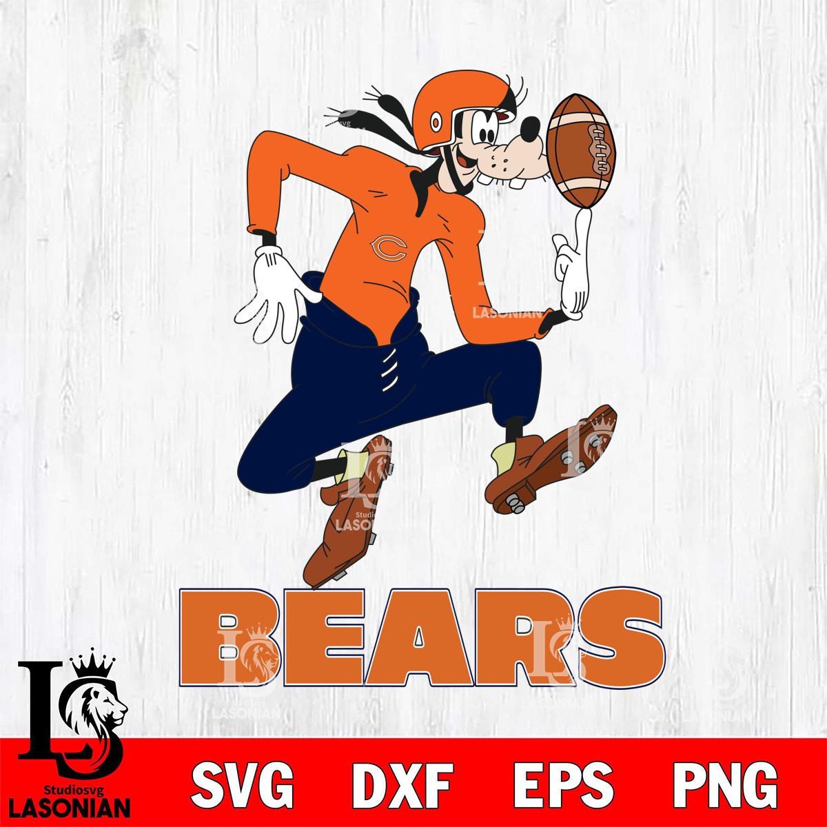 Chicago Bears Goofy Circus Football – lasoniansvg