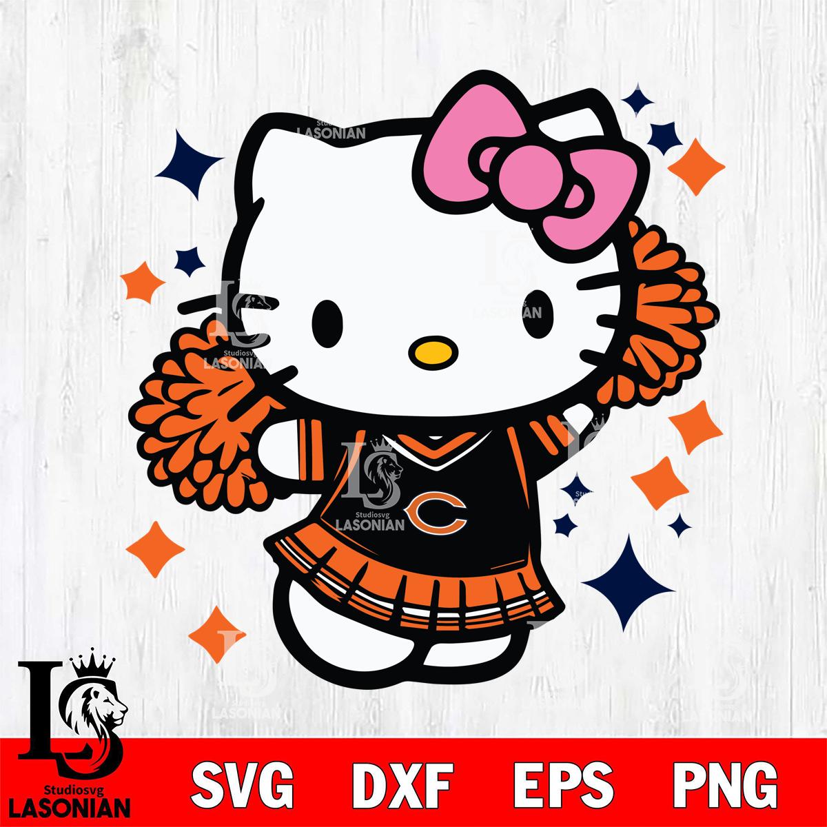 Chicago Bears Hello Kitty Cheerleader 4 – lasoniansvg