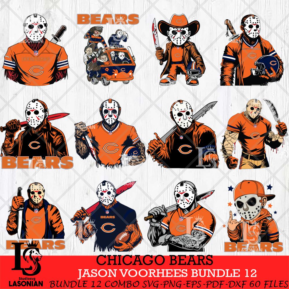 Chicago Bears Jason Voorhees Horror Bundle 12 SVG – lasoniansvg