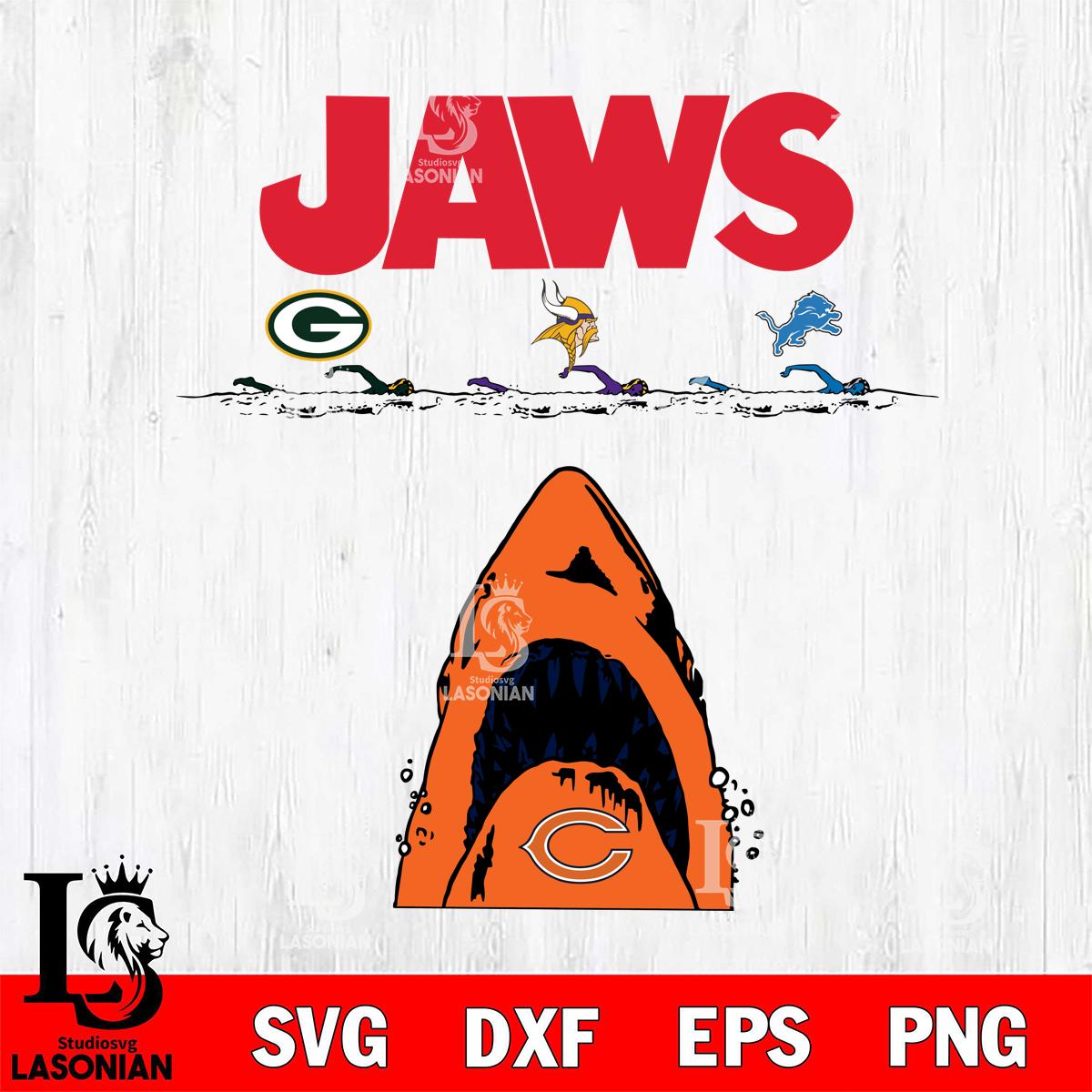 Chicago Bears Jaws Eat Packers, Vikings, Lions – lasoniansvg