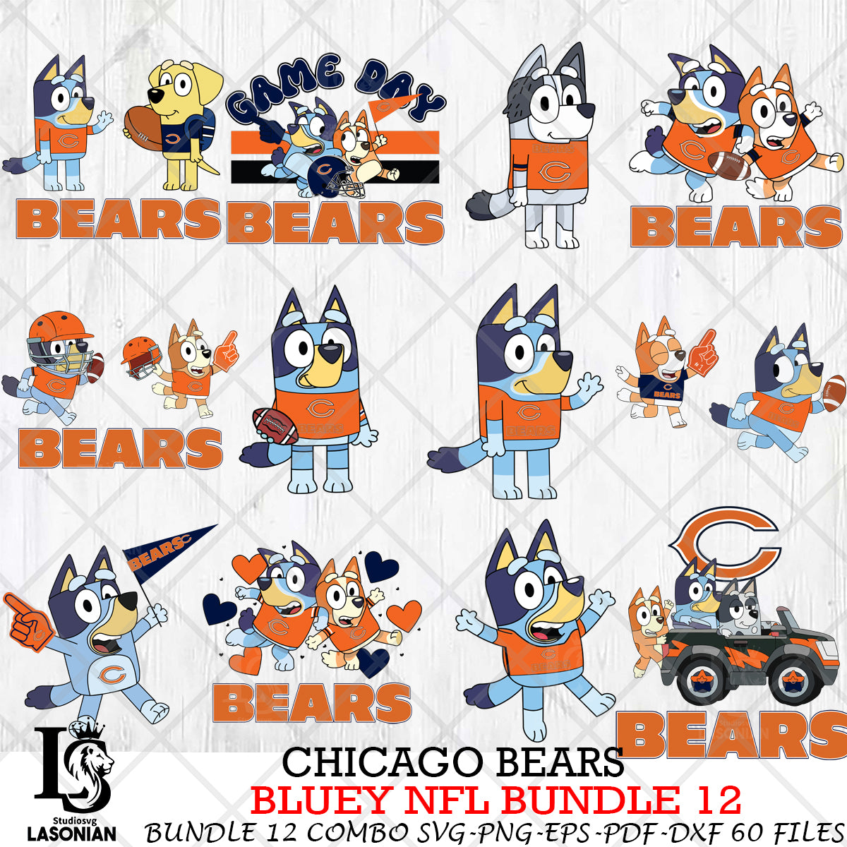 Chicago Bears NFL Bundle 12 – lasoniansvg