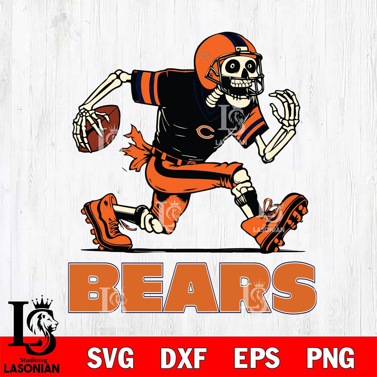 Chicago Bears Skeleton Football – lasoniansvg