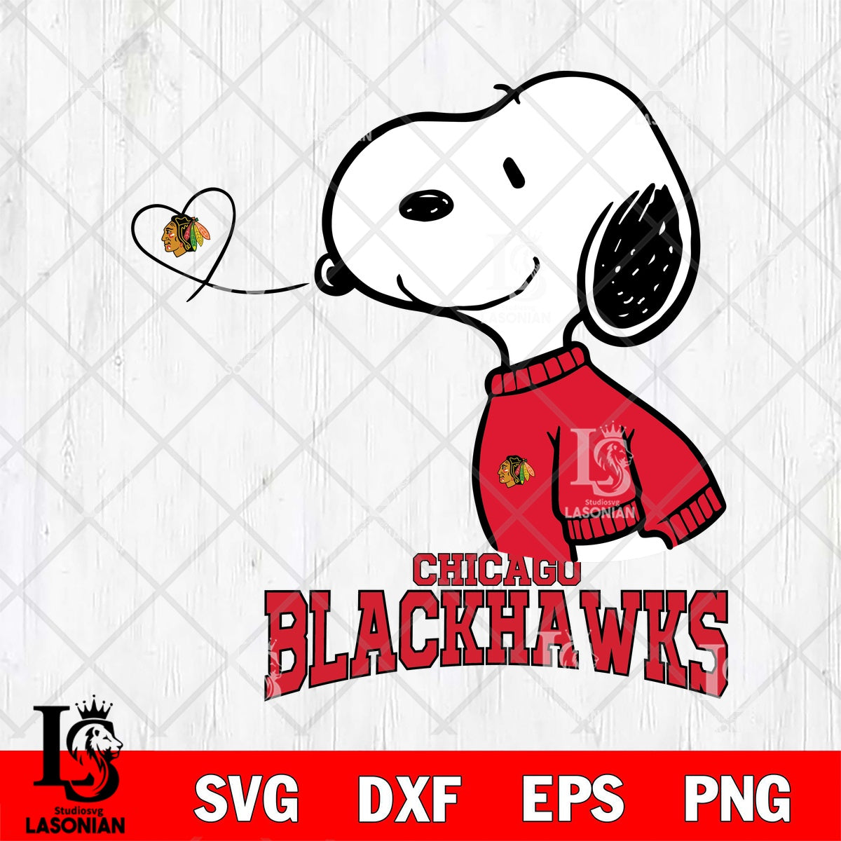 Chicago Blackhawks Cute Valentine Snoopy File cut , Criucut ...