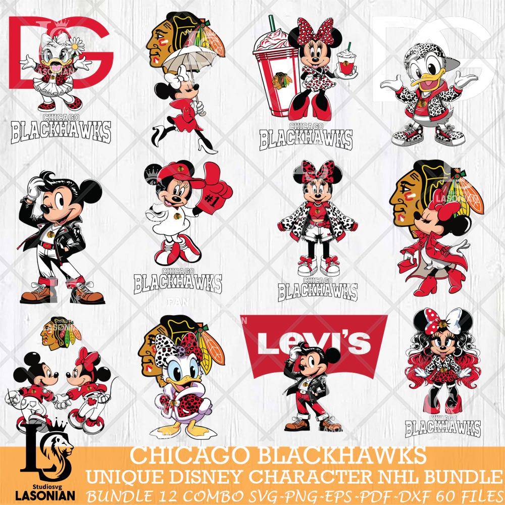 Chicago Blackhawks Disney character NHL Bundle 12 – lasoniansvg