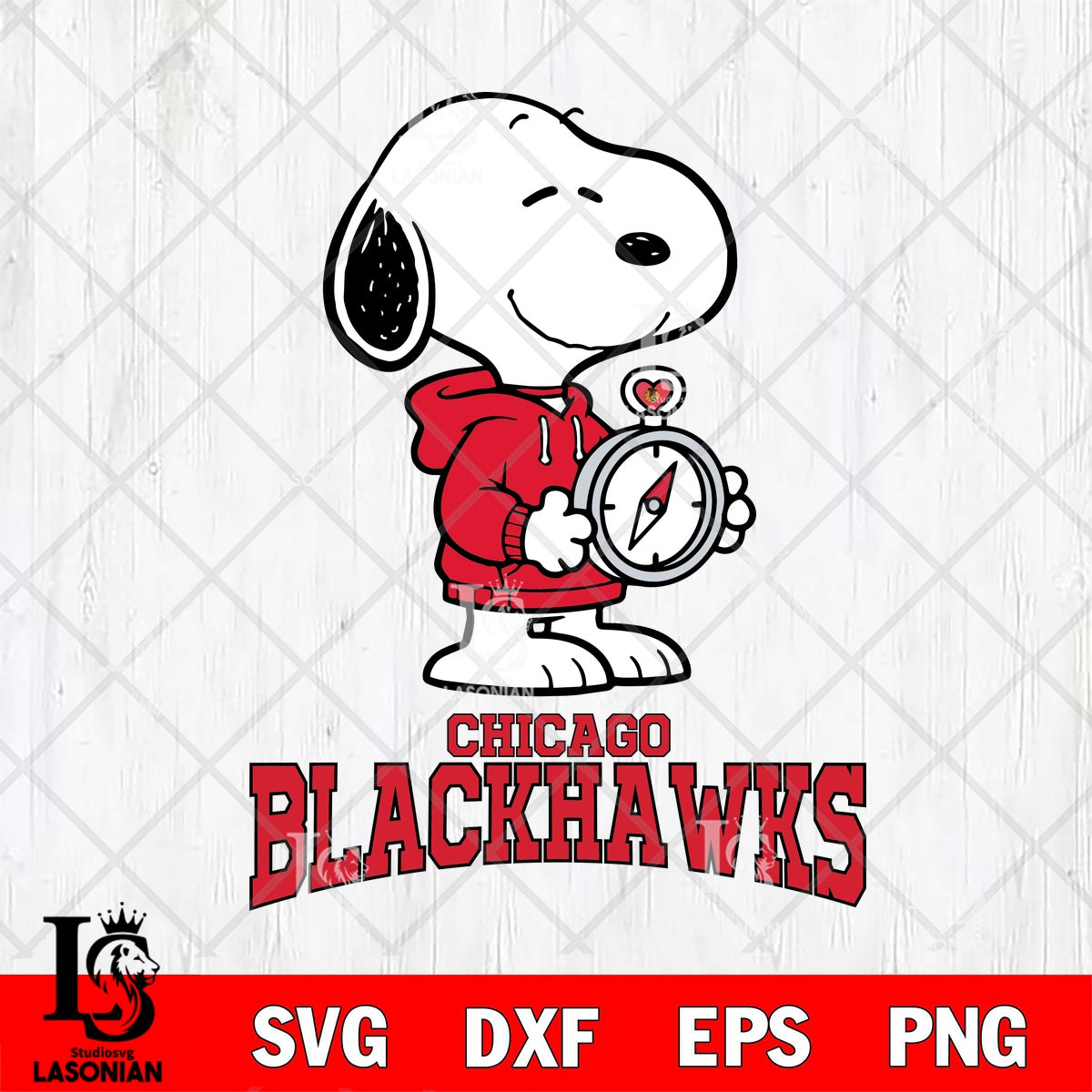 Chicago Blackhawks Snoopy Holding Compass File cut , Criucut ...