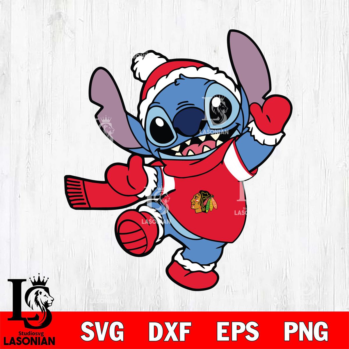 Chicago Blackhawks Stitch Disney Christmas – lasoniansvg