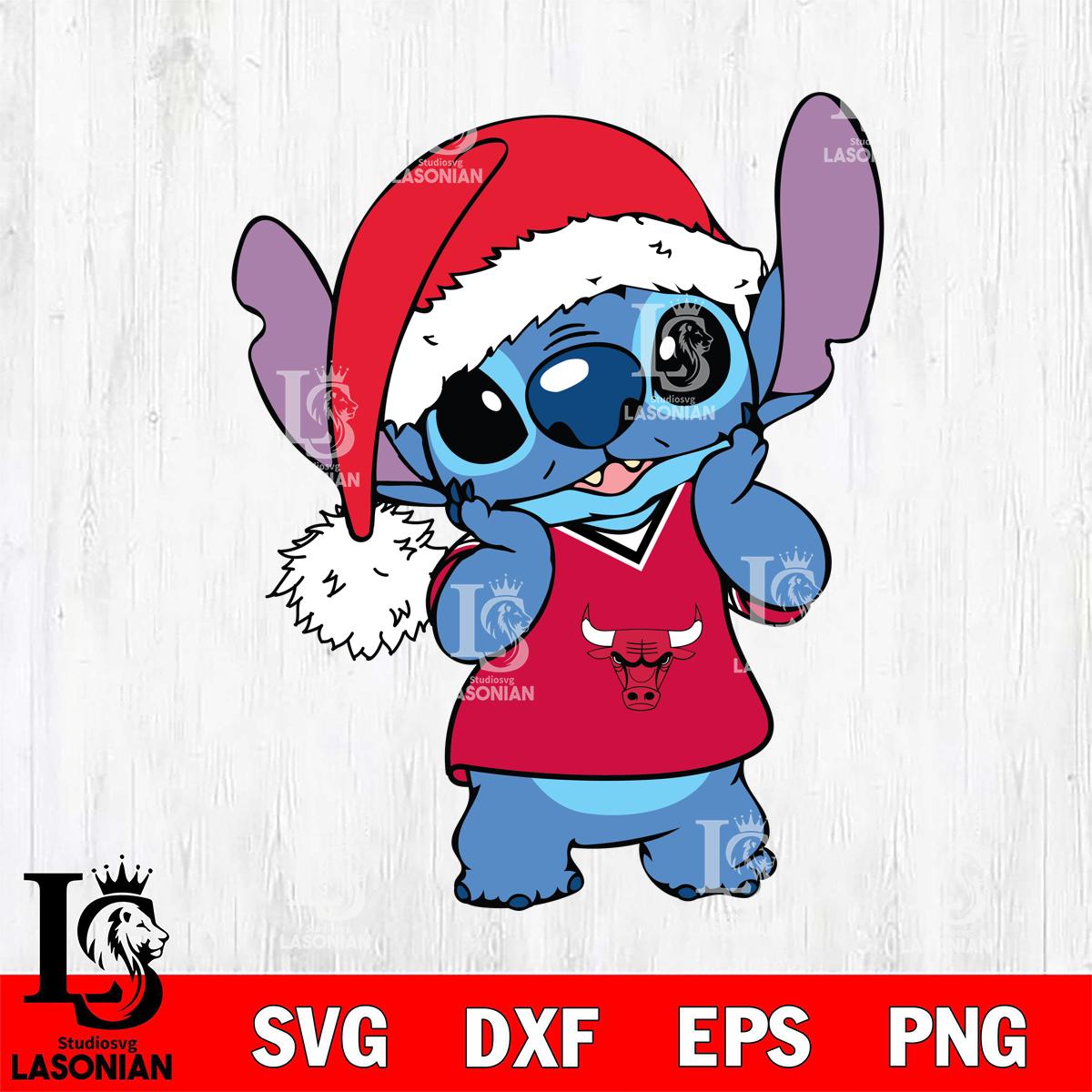 Chicago Bulls Cute Stitch Christmas – lasoniansvg