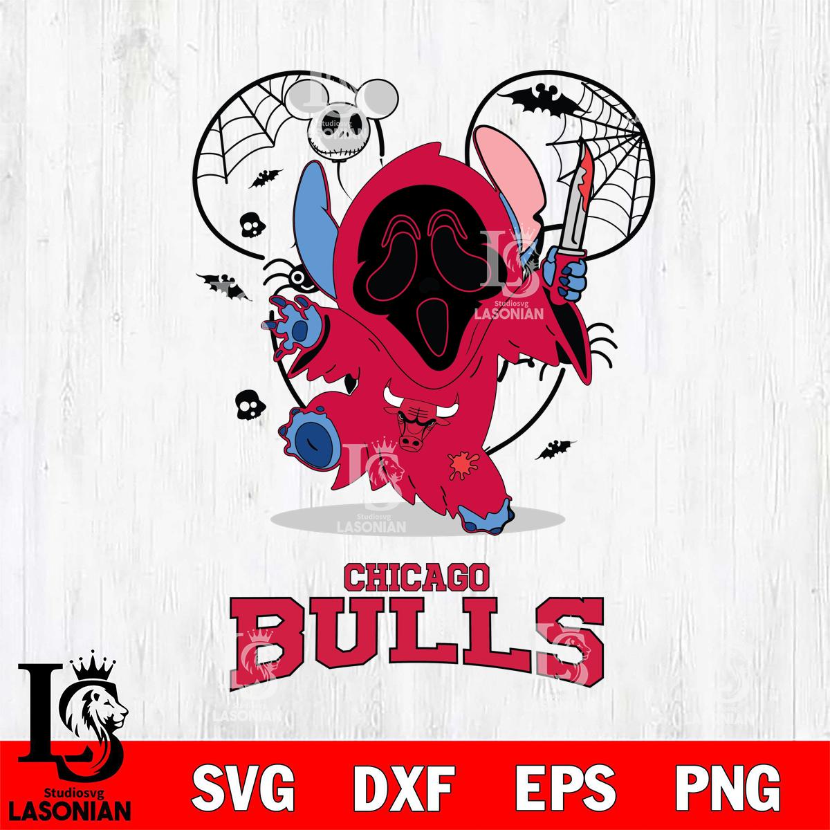 Chicago Bulls Stitch Ghost Face Halloween 2 – lasoniansvg
