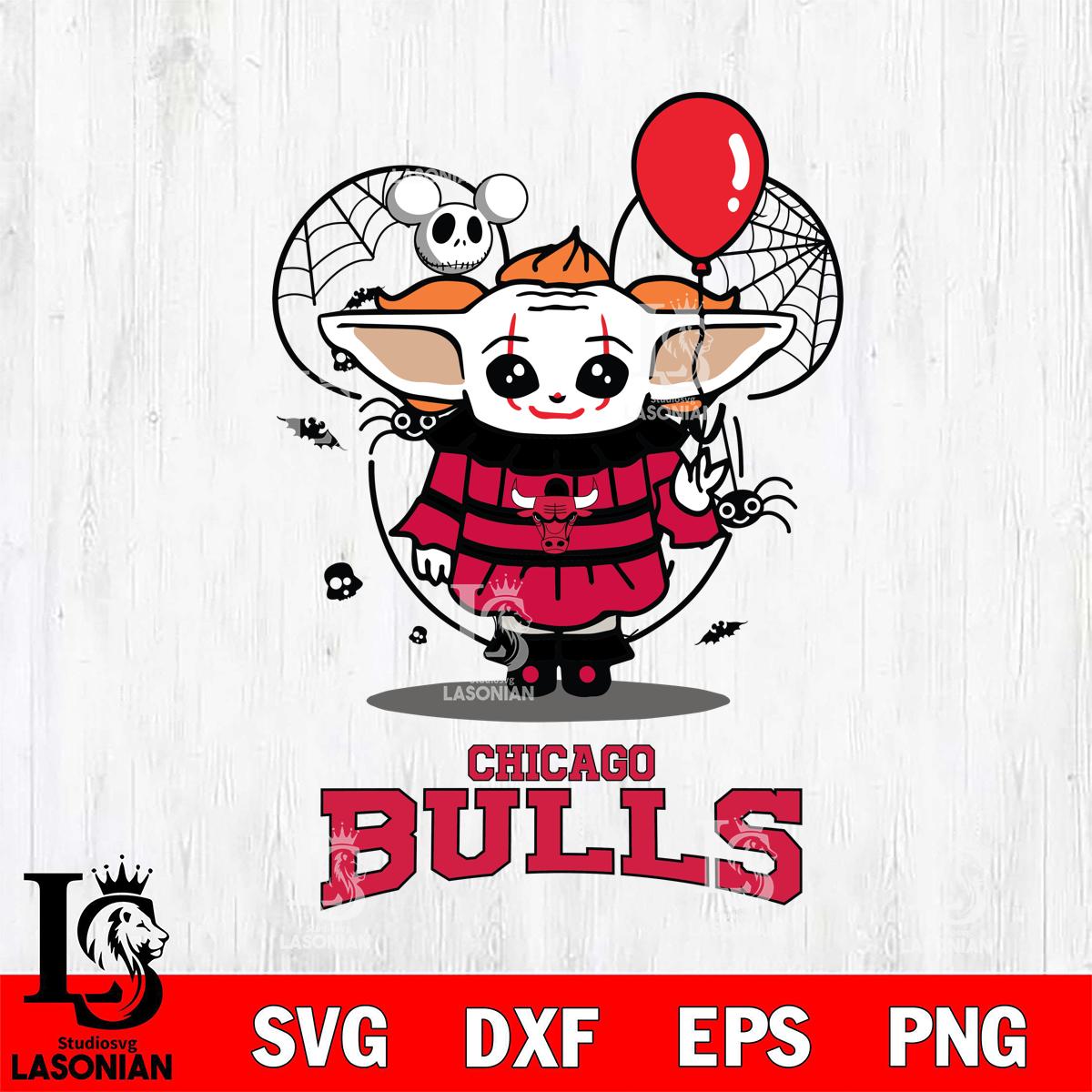 Chicago Bulls Stitch Pennywise Halloween – lasoniansvg