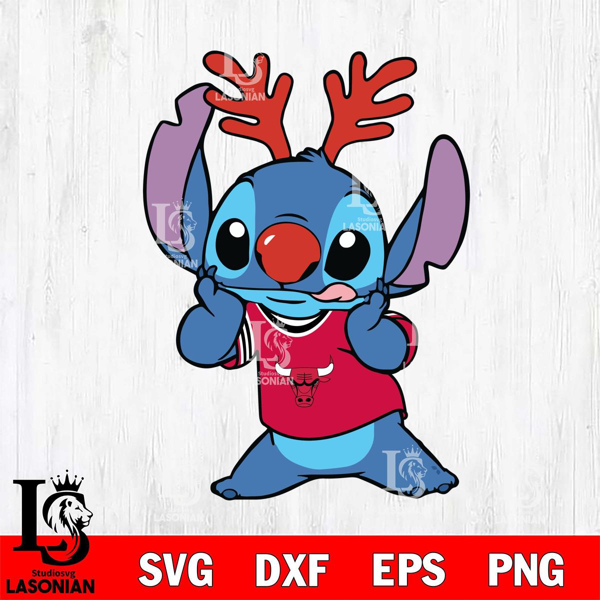 Chicago Bulls Stitch Reindeer – lasoniansvg