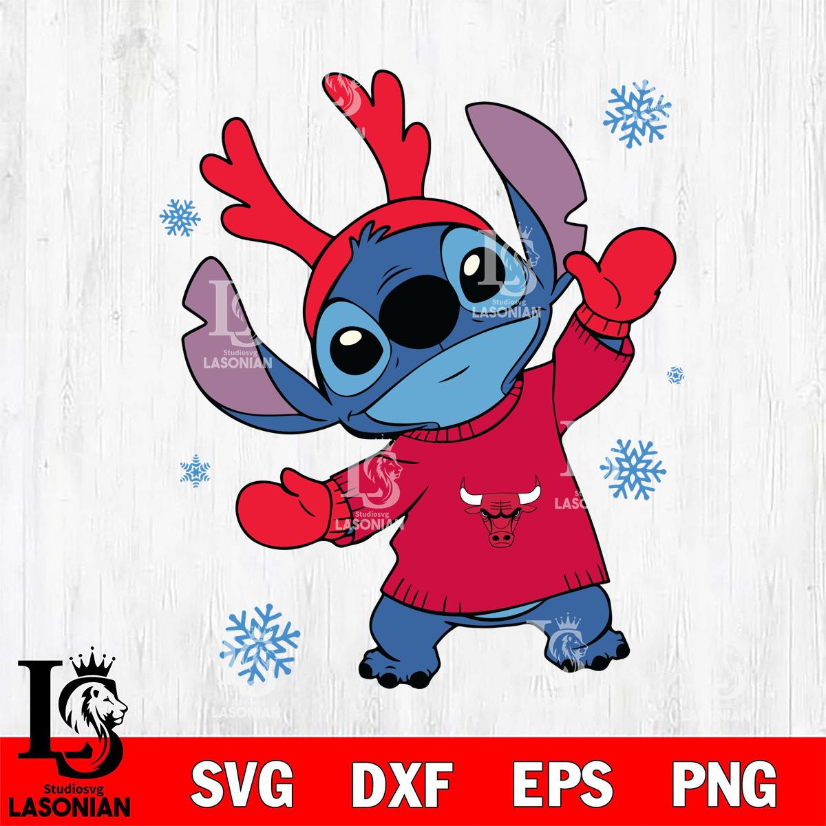 Chicago Bulls Stitch Santa Christmas – lasoniansvg