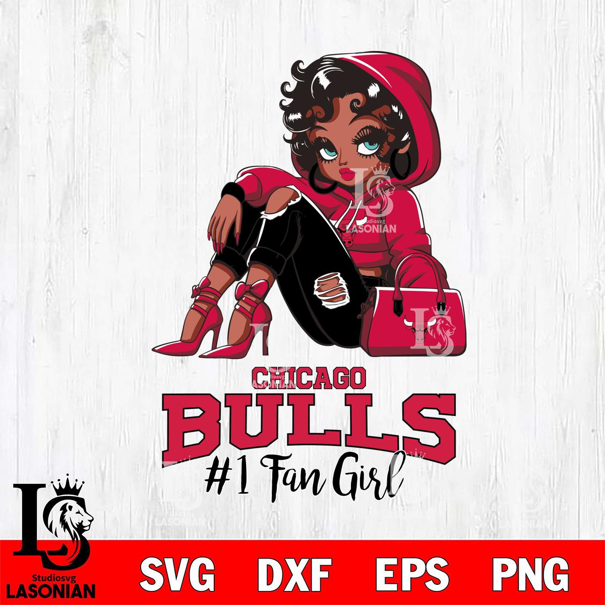 Chicago Bulls #1 beauty Black Fan Girl – lasoniansvg
