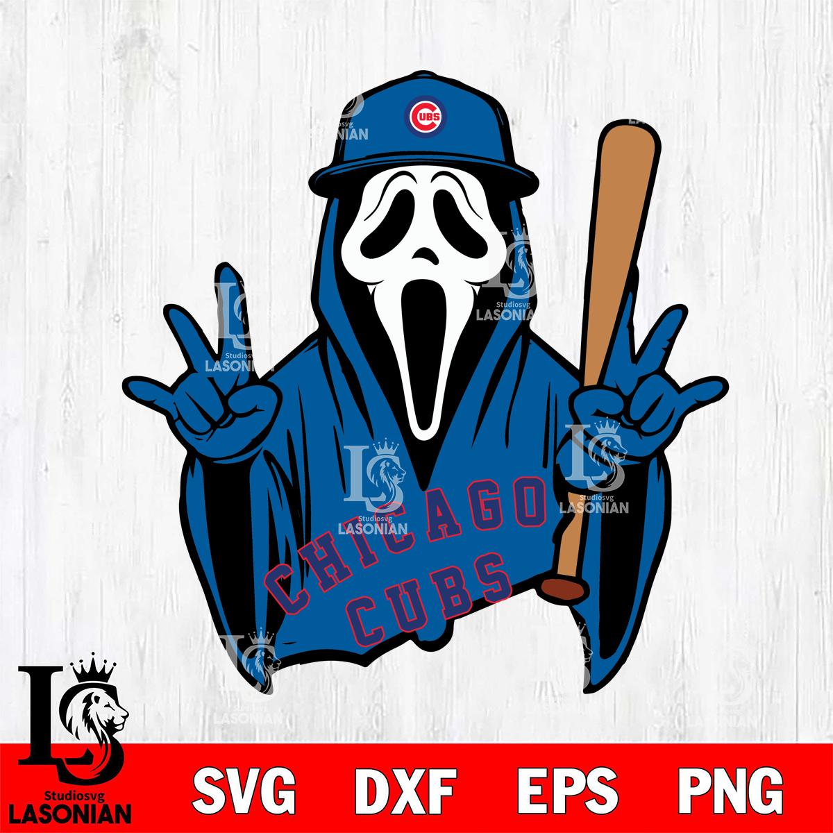 Chicago Cubs Ghostface 2 – lasoniansvg