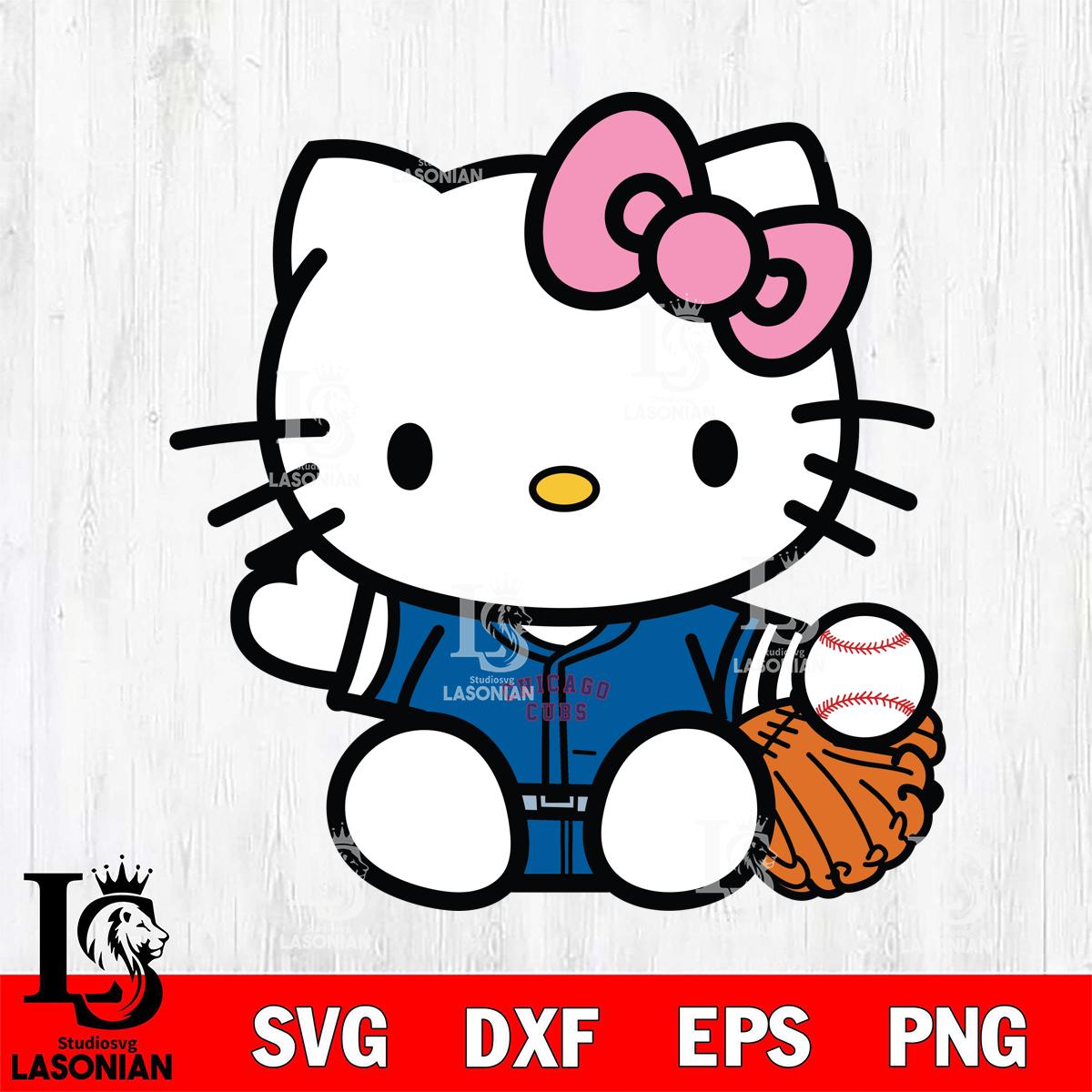 Chicago Cubs Hello Kitty Pink Bow Baby – lasoniansvg