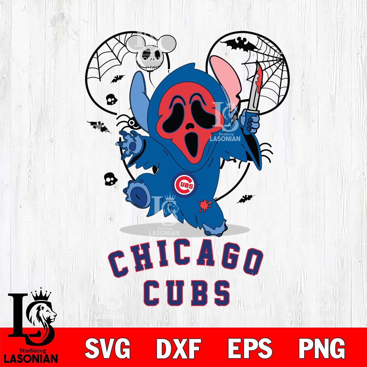 Chicago Cubs Stitch Ghost Face Halloween 2 – lasoniansvg