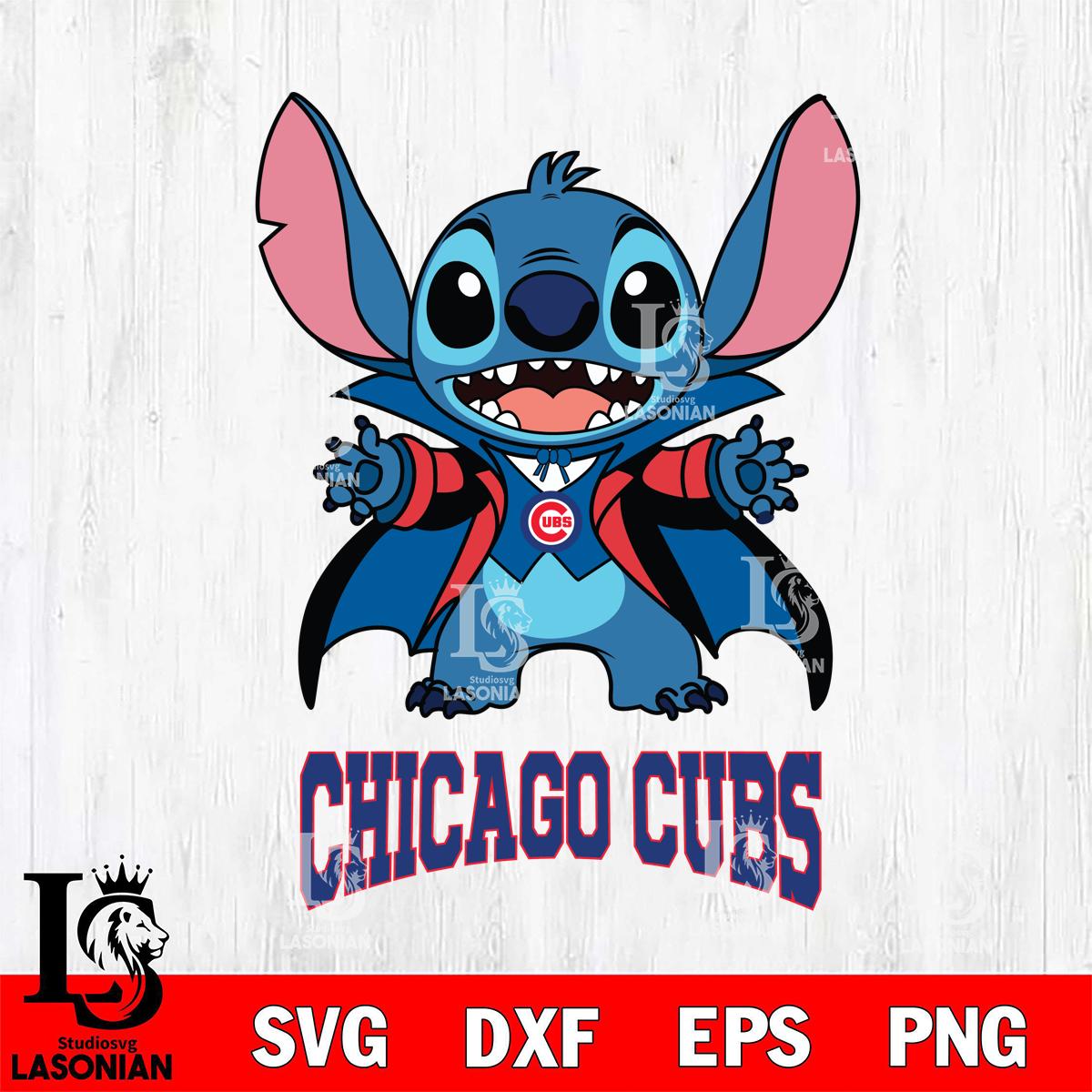 Chicago Cubs Stitch Vampire halloween – lasoniansvg