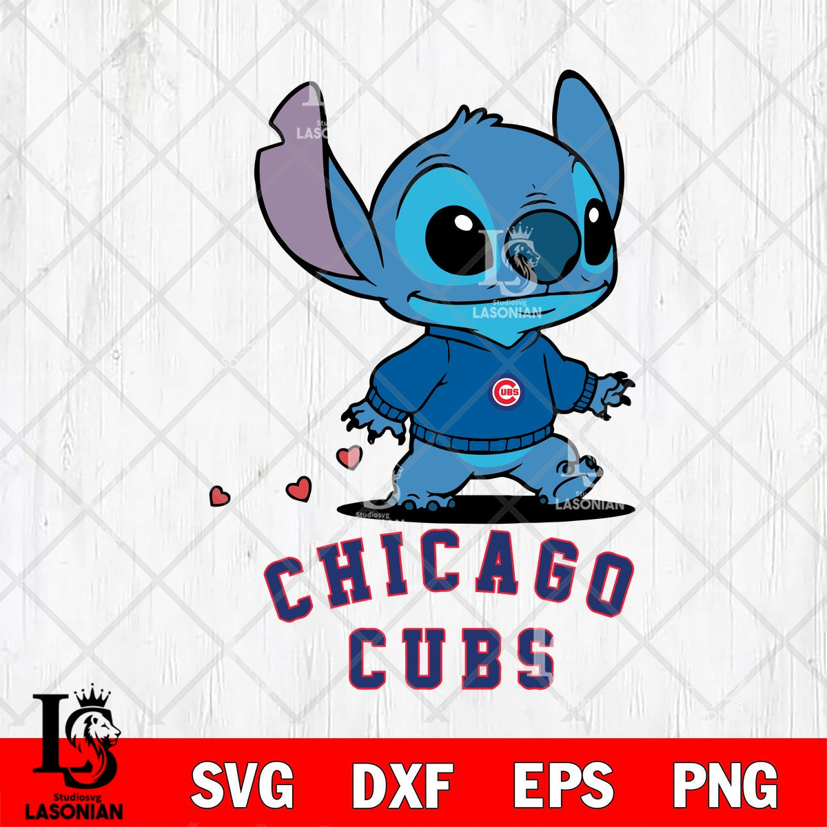 Chicago Cubs Stitch walking cartoon File cut , Criucut , Digital ...