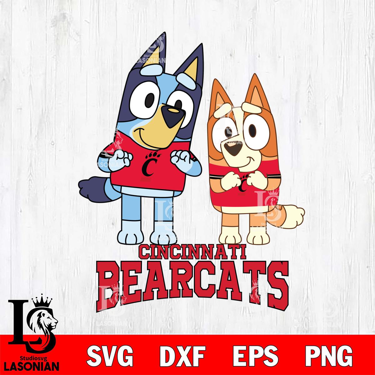 Cincinnati Bearcats Bluey & Bingo 6 – lasoniansvg