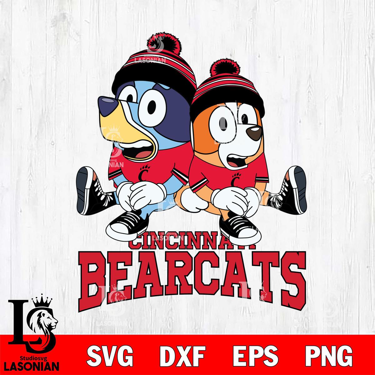 Cincinnati Bearcats Bluey & Bingo 8 – lasoniansvg