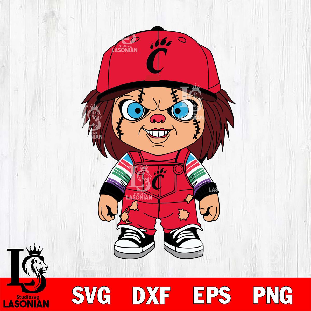 Cincinnati Bearcats Chucky Football Horror Halloween – lasoniansvg