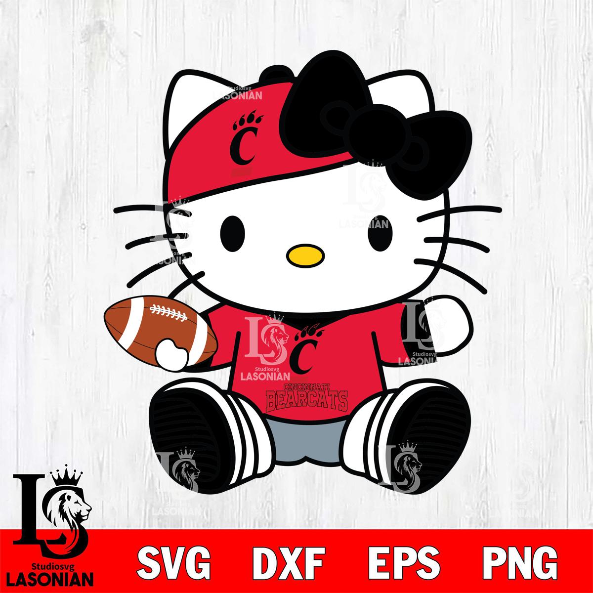 Cincinnati Bearcats Cute Hello Kitty Football 11 – lasoniansvg