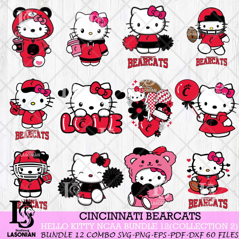 Cincinnati Bearcats Hello Kitty Bundle 12 SVG – lasoniansvg