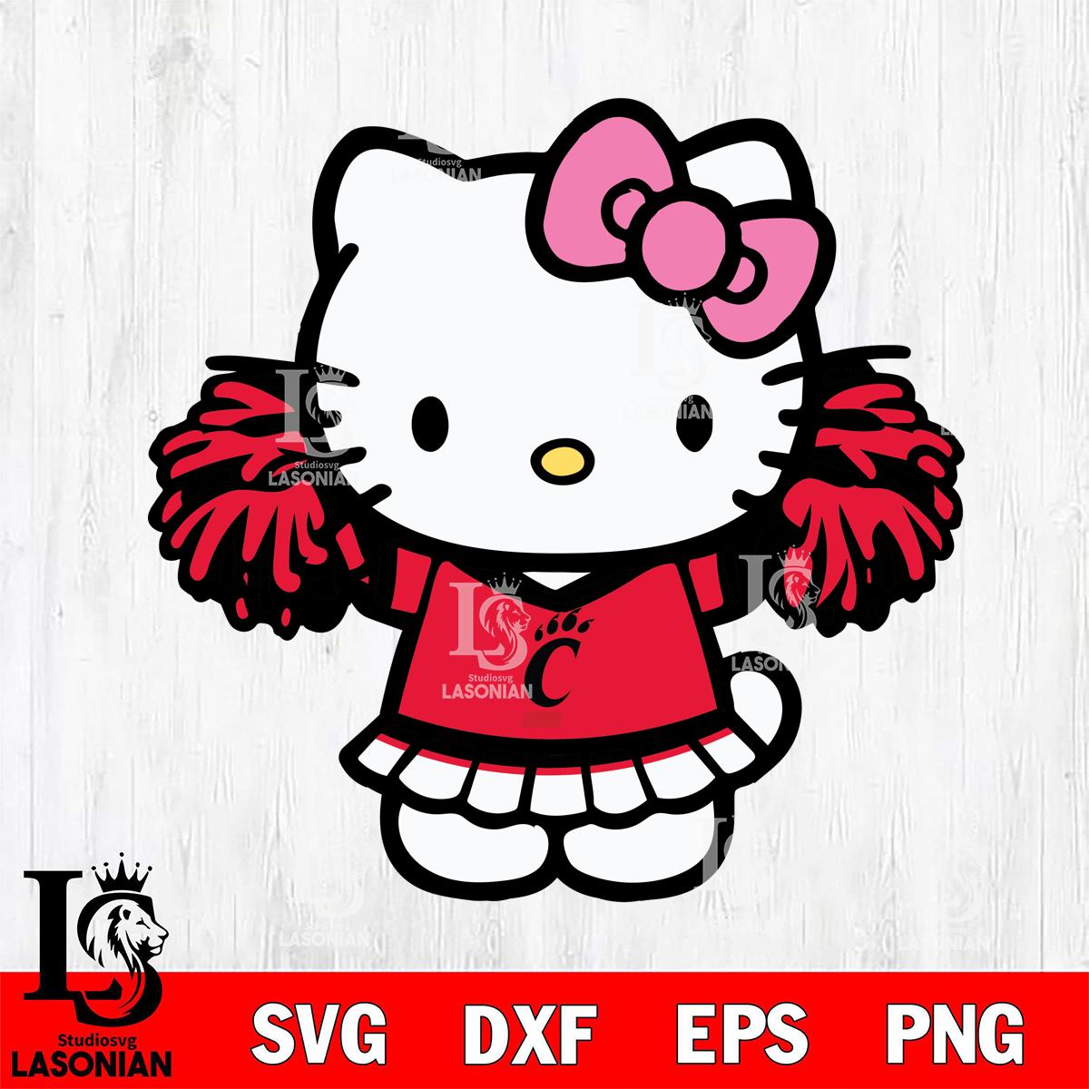 Cincinnati Bearcats Hello Kitty Cheerleader 3 – lasoniansvg