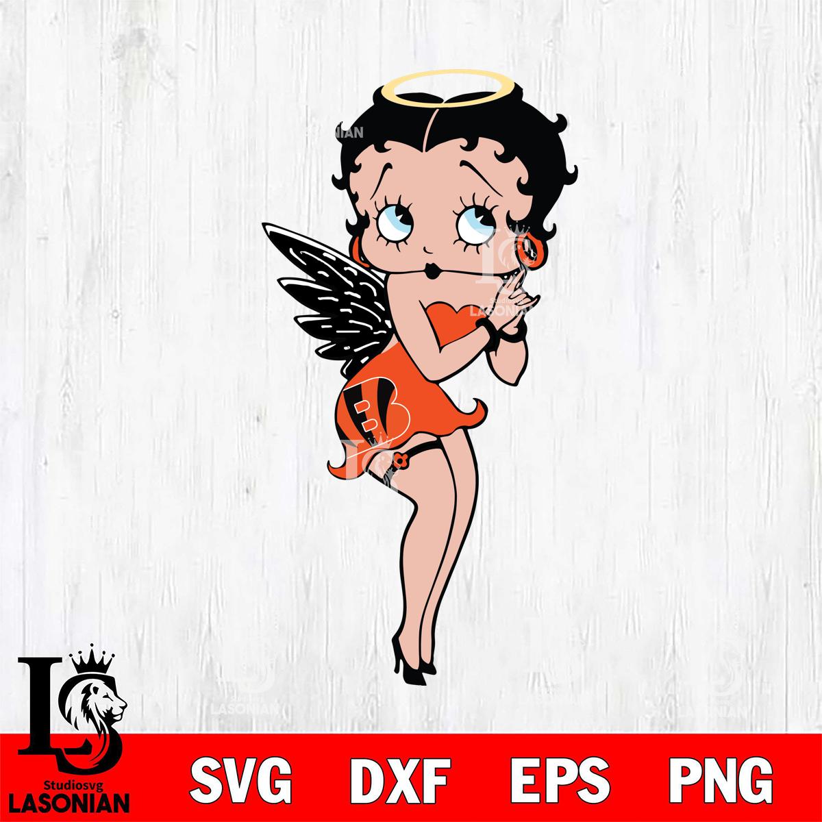 Cincinnati Bengals Betty Boop Angel – lasoniansvg