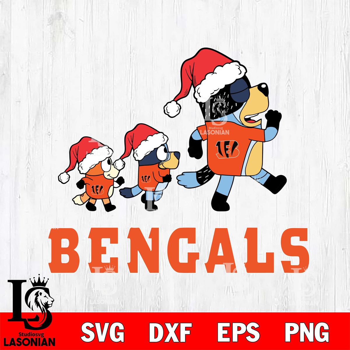 Cincinnati Bengals Bluey Family Christmas – lasoniansvg