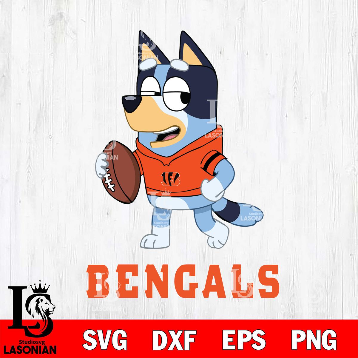 Cincinnati Bengals Bluey Football Sport – lasoniansvg