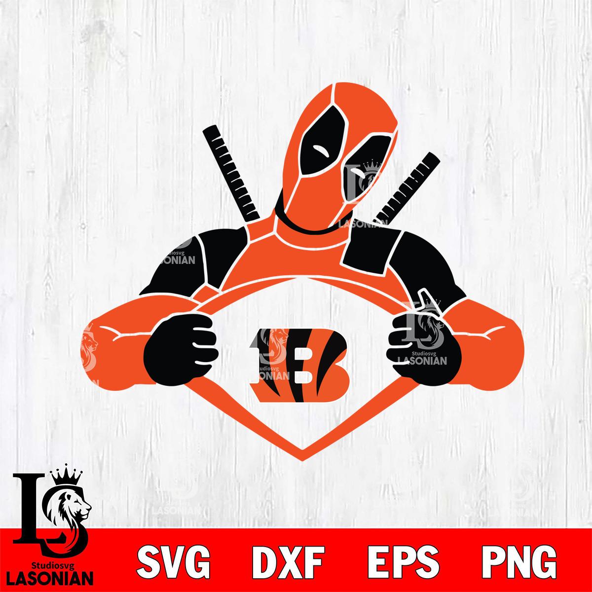 Cincinnati Bengals Deadpool heart sport – lasoniansvg