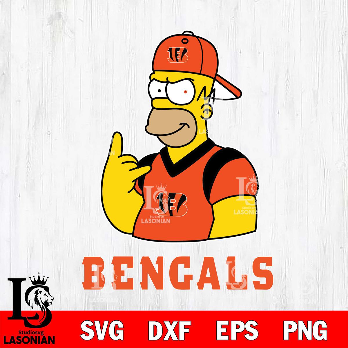Cincinnati Bengals Homer Simpson Football – lasoniansvg
