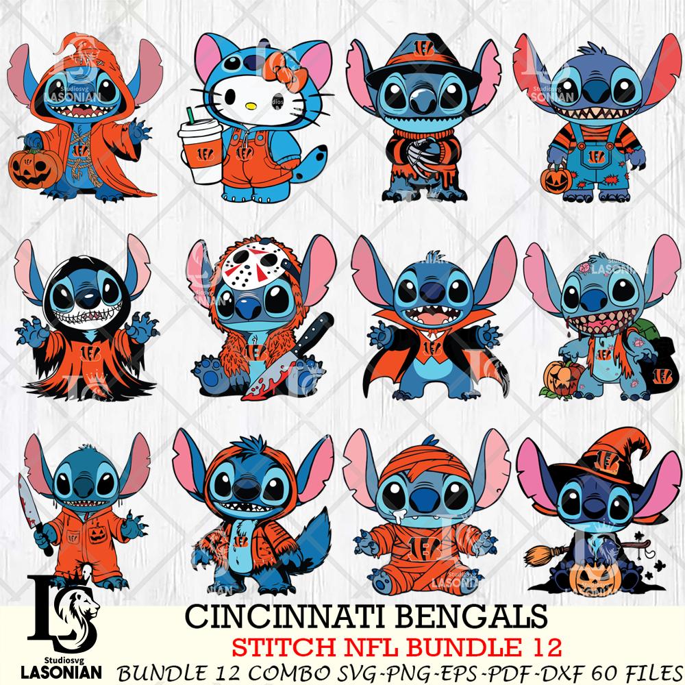Cincinnati Bengals Stitch Horror Bundle 12 SVG – lasoniansvg