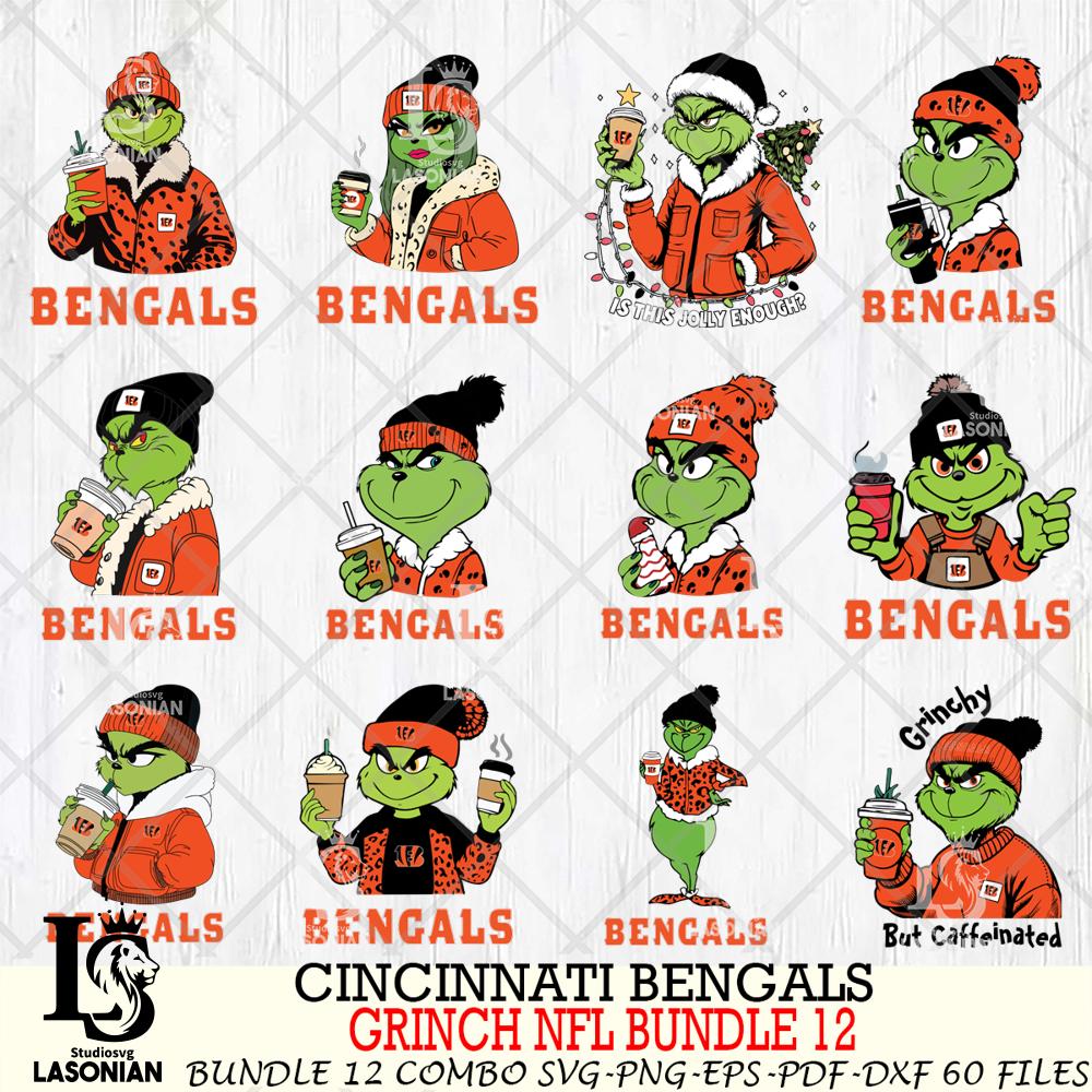 Cincinnati Bengals Grinch NFL Bundle 12 SVG – lasoniansvg