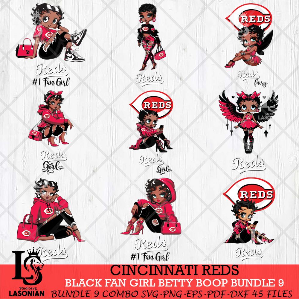 Cincinnati Reds Black Fan Girl Betty Boop Bundle 9 – lasoniansvg