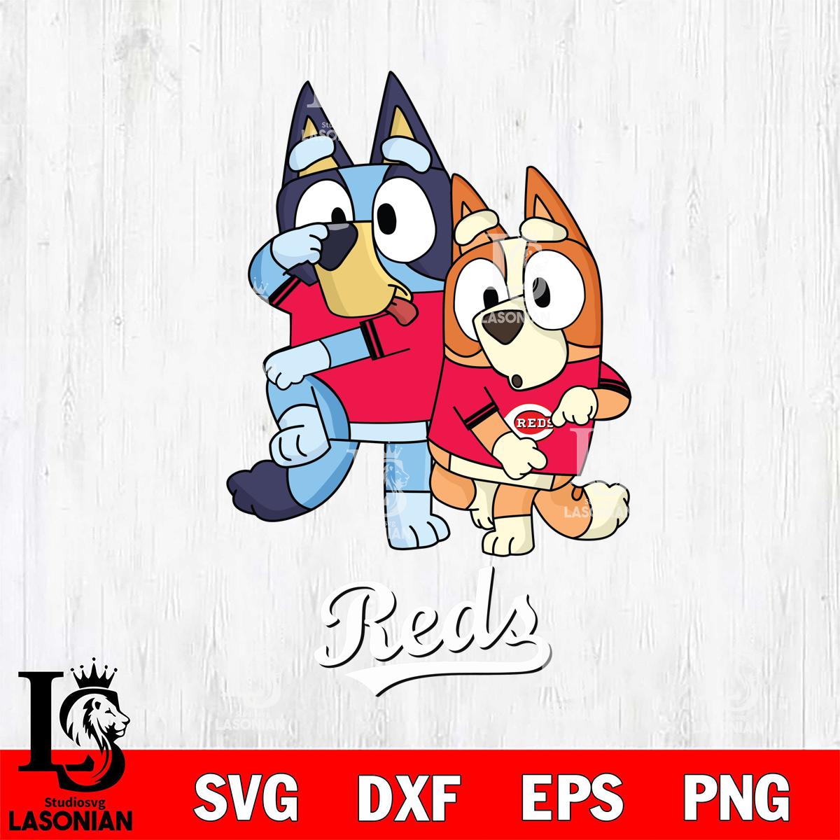 Cincinnati Reds Bluey Chilli Dance Mode – lasoniansvg