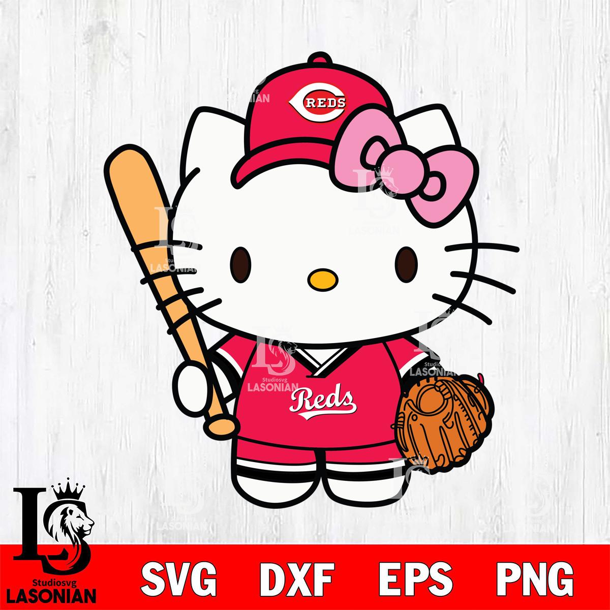 Cincinnati Reds Pink Hello Kitty Cute – lasoniansvg