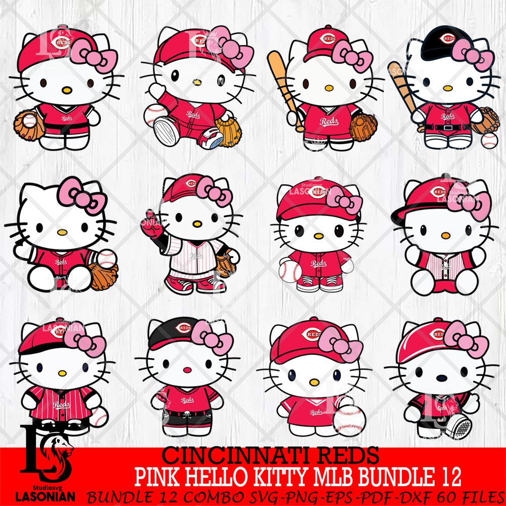 Cincinnati Reds Pink Hello Kitty MLB Bundle 12 – lasoniansvg