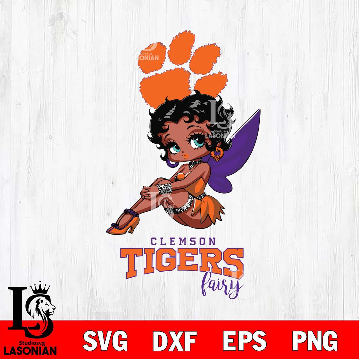 Clemson Tigers Beauty Black Fairy Betty Boop – lasoniansvg